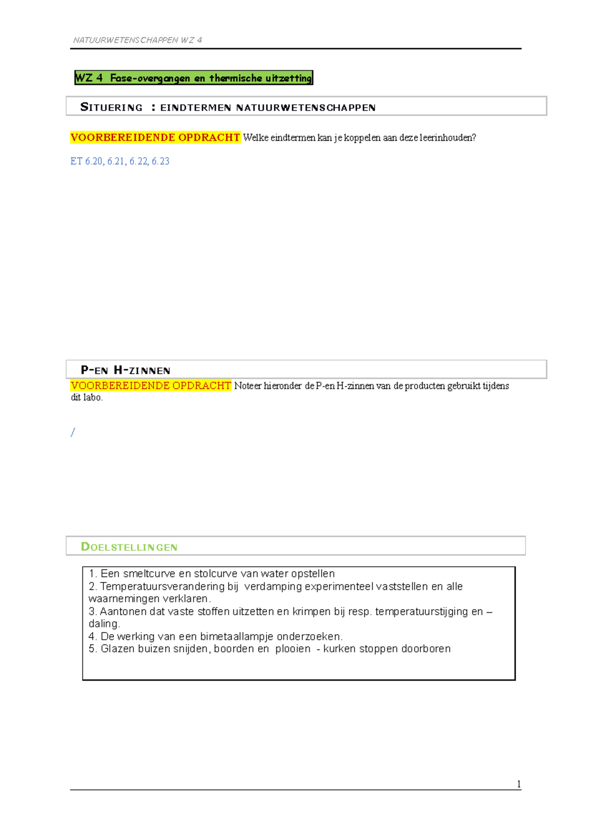 WZ 4 Fase-overgangen en thermische uitzetting 2019 (1) - WZ 4 Fase ...