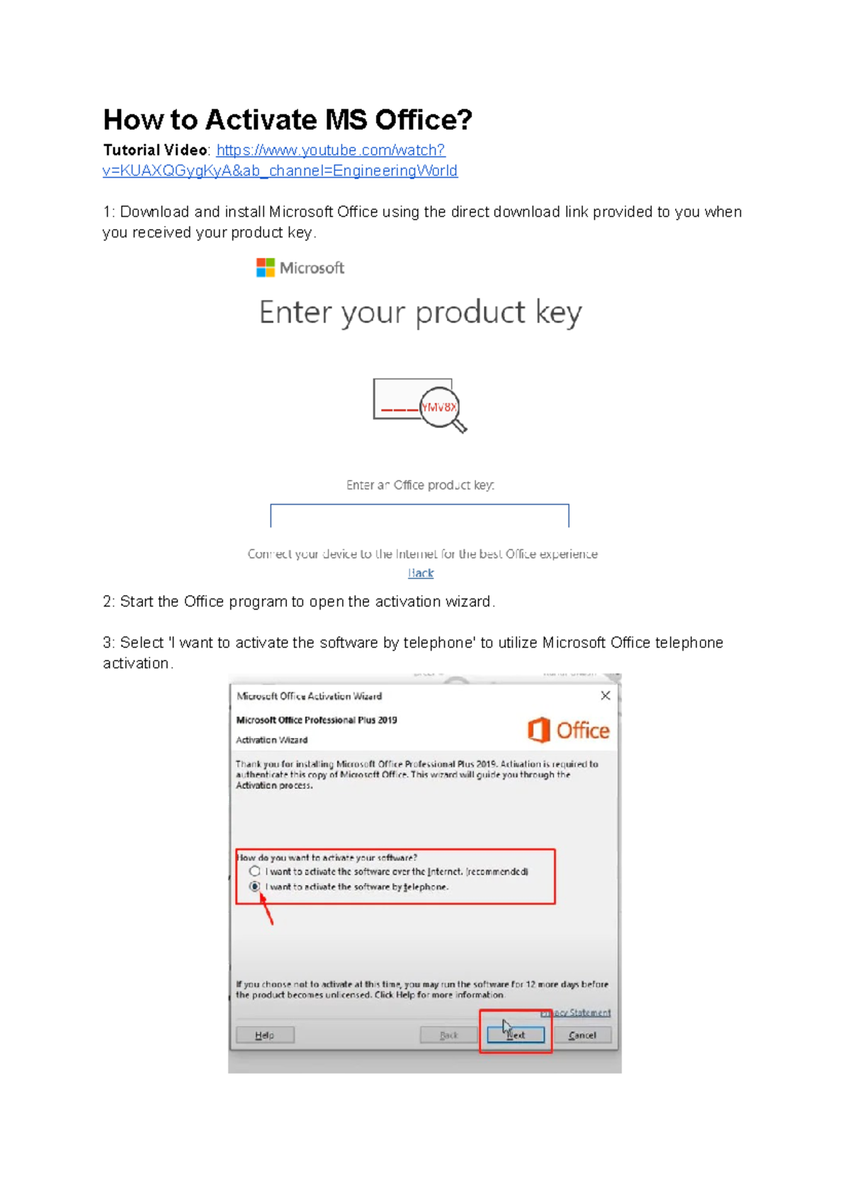 How to Activate MS Office - How to Activate MS Office? Tutorial Video ...