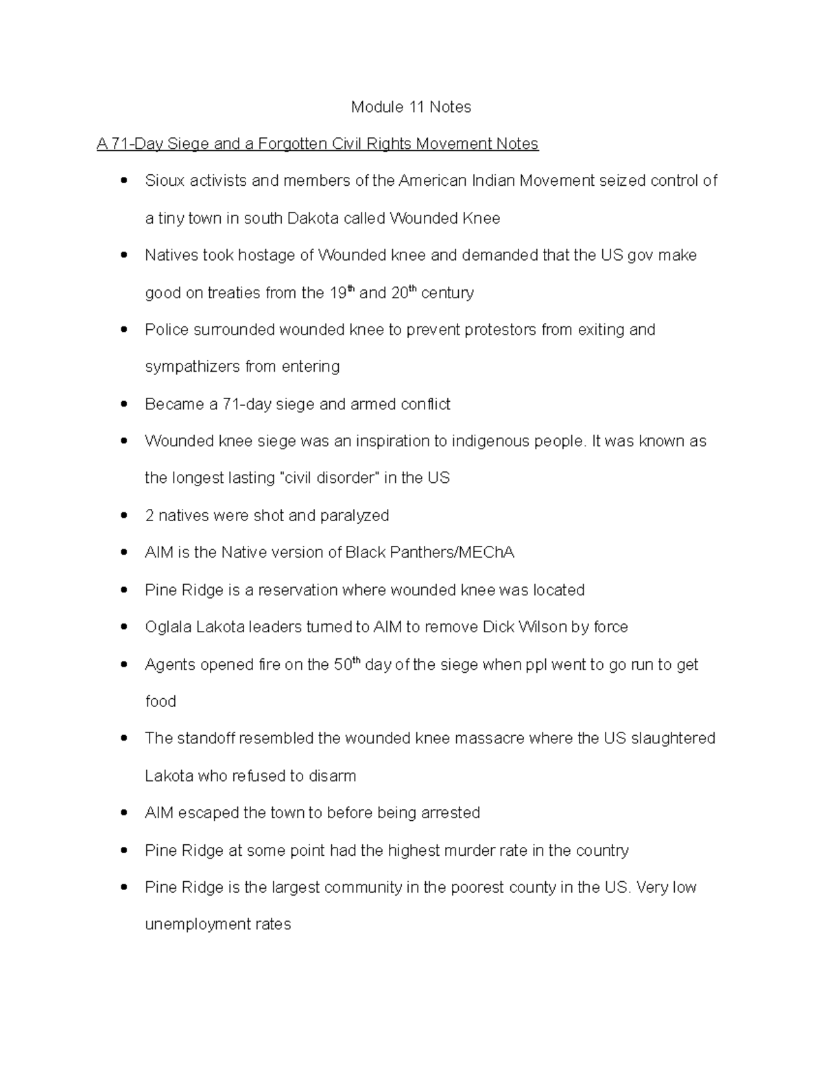 Module 11 Notes - Module 11 Notes A 71-Day Siege and a Forgotten Civil ...