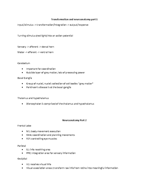 KIN 255; Notes 4 - Figuring out the function of cortical regions Single ...