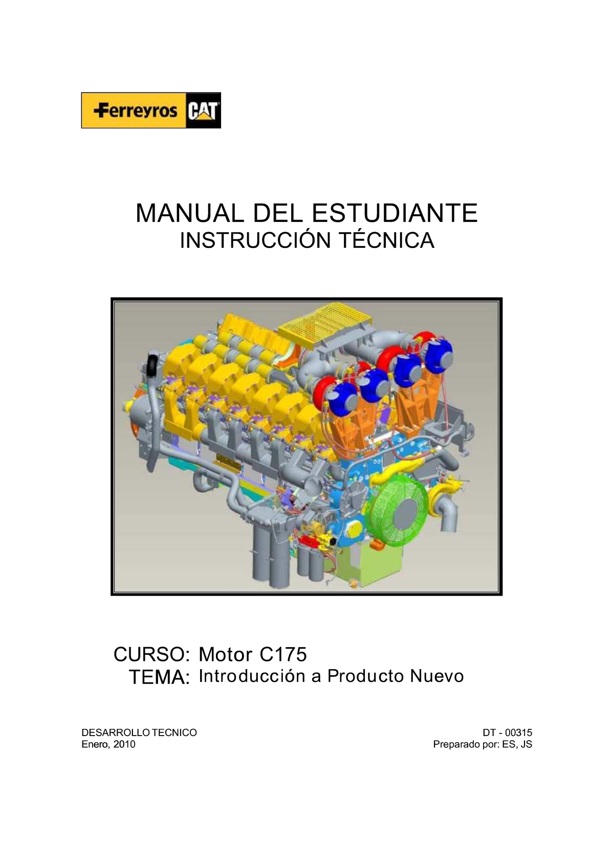 Manual del estudiante - Motor C175 - MANUAL DEL ESTUDIANTEMANUAL DEL ESTUDIANTE INSTRUCCIÓN ...