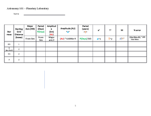 Ast101 Lab5 Orbits Addendum Datasheet - AST 101 – Planetary Laboratory ...