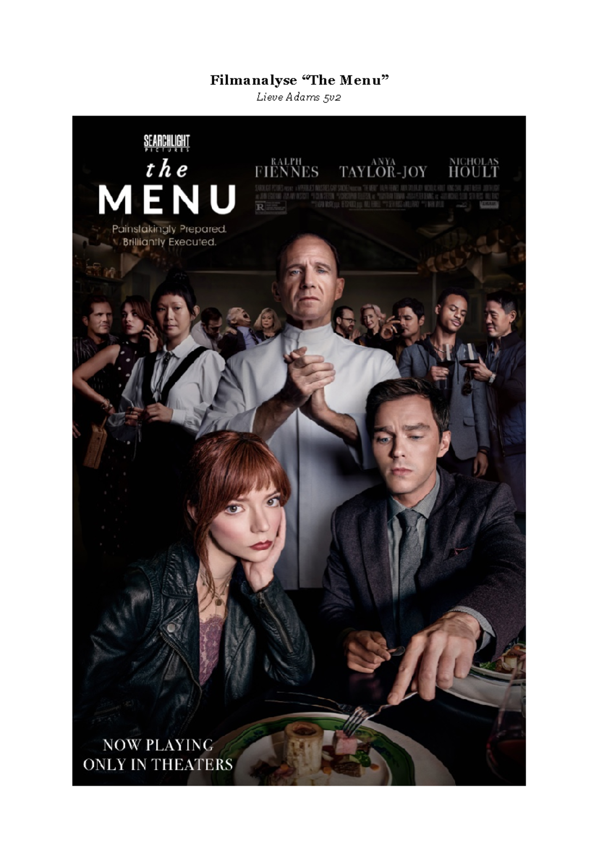 Filmanalyse “The Menu” - Filmanalyse “The Menu” Lieve Adams 5v The Menu ...