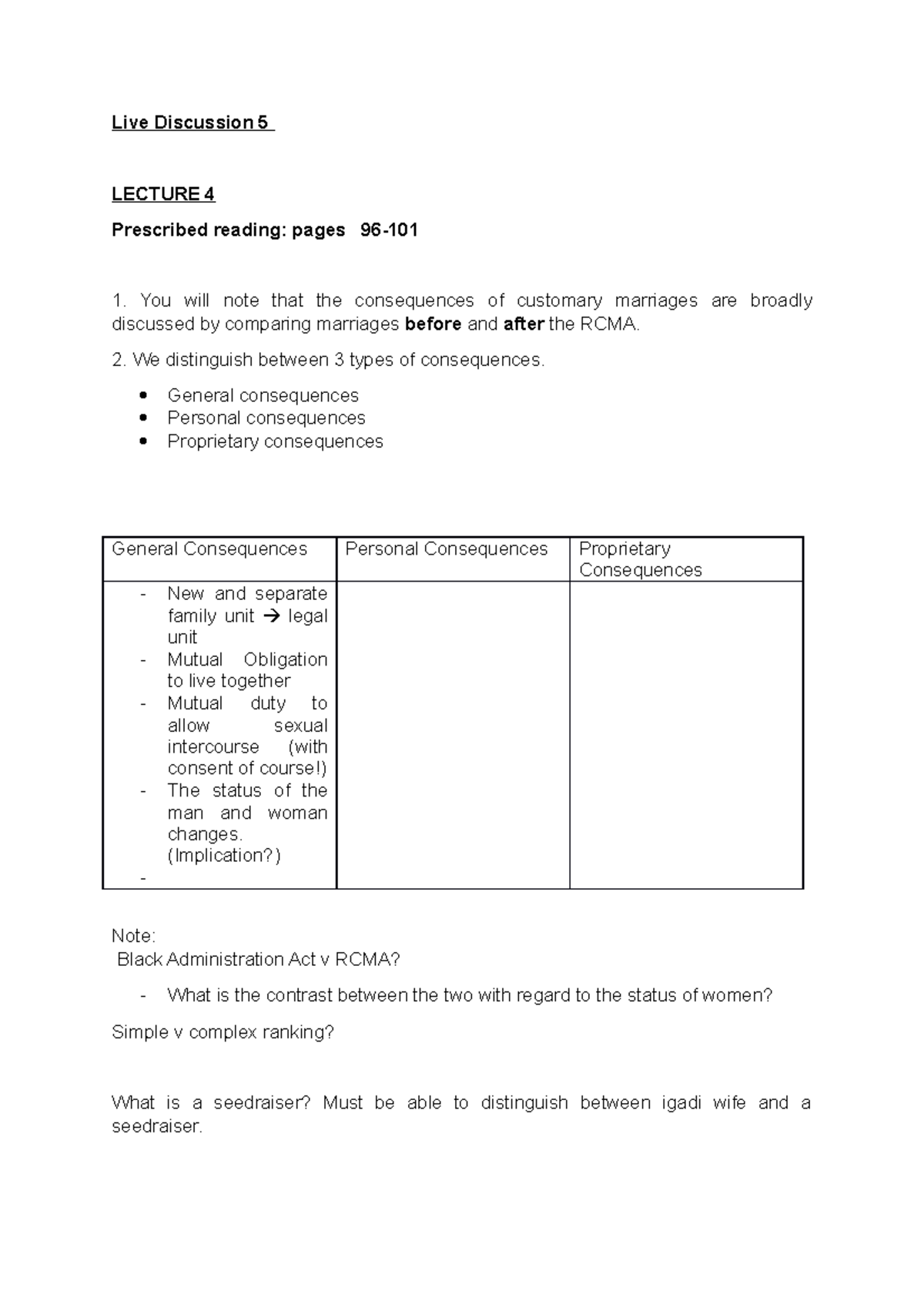 Lecture 5 14 MAY 2021lecture notes prepared by lecturer for discussion ...
