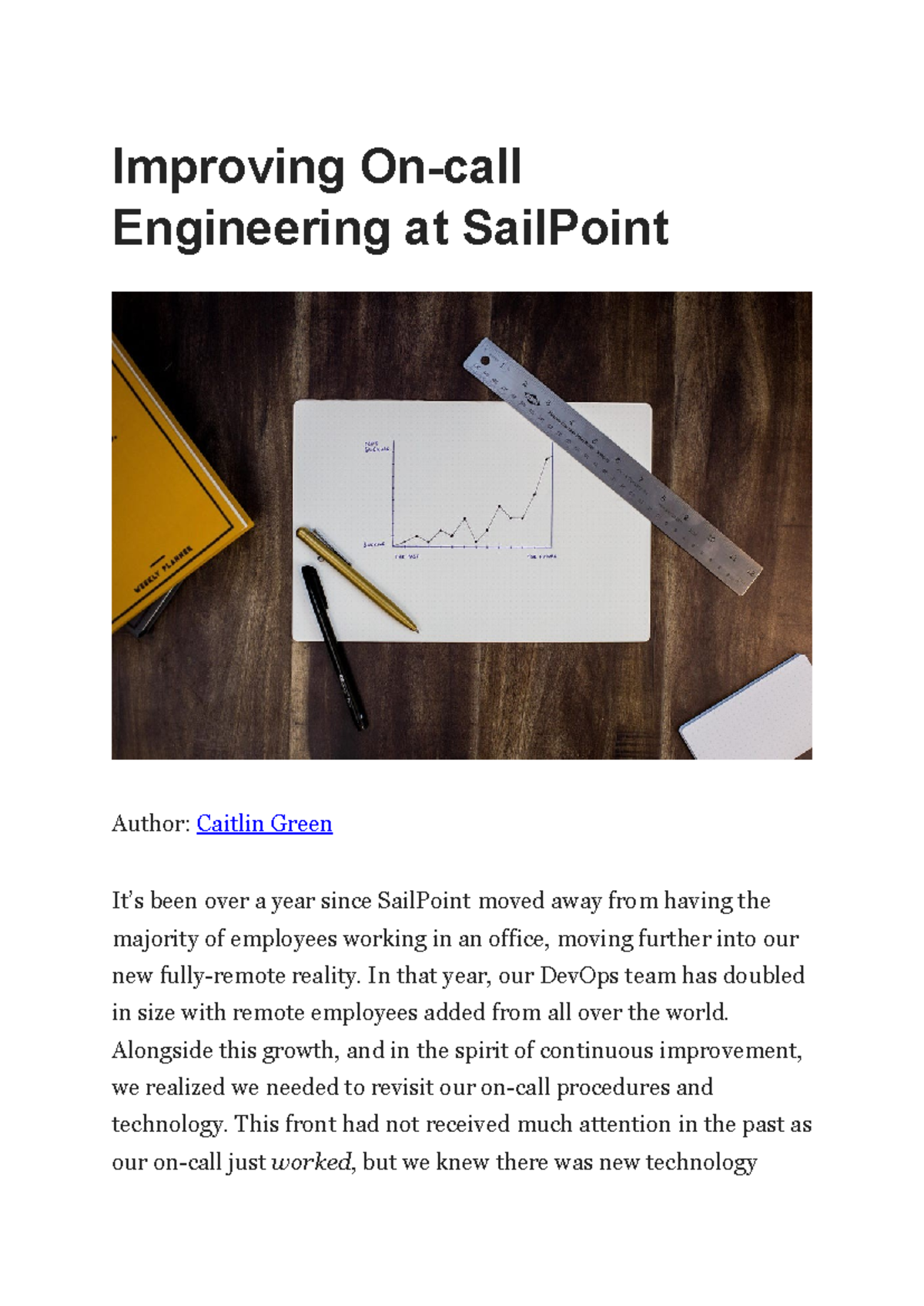 Improving On-call Engineering at Sail Point - Improving On-call ...
