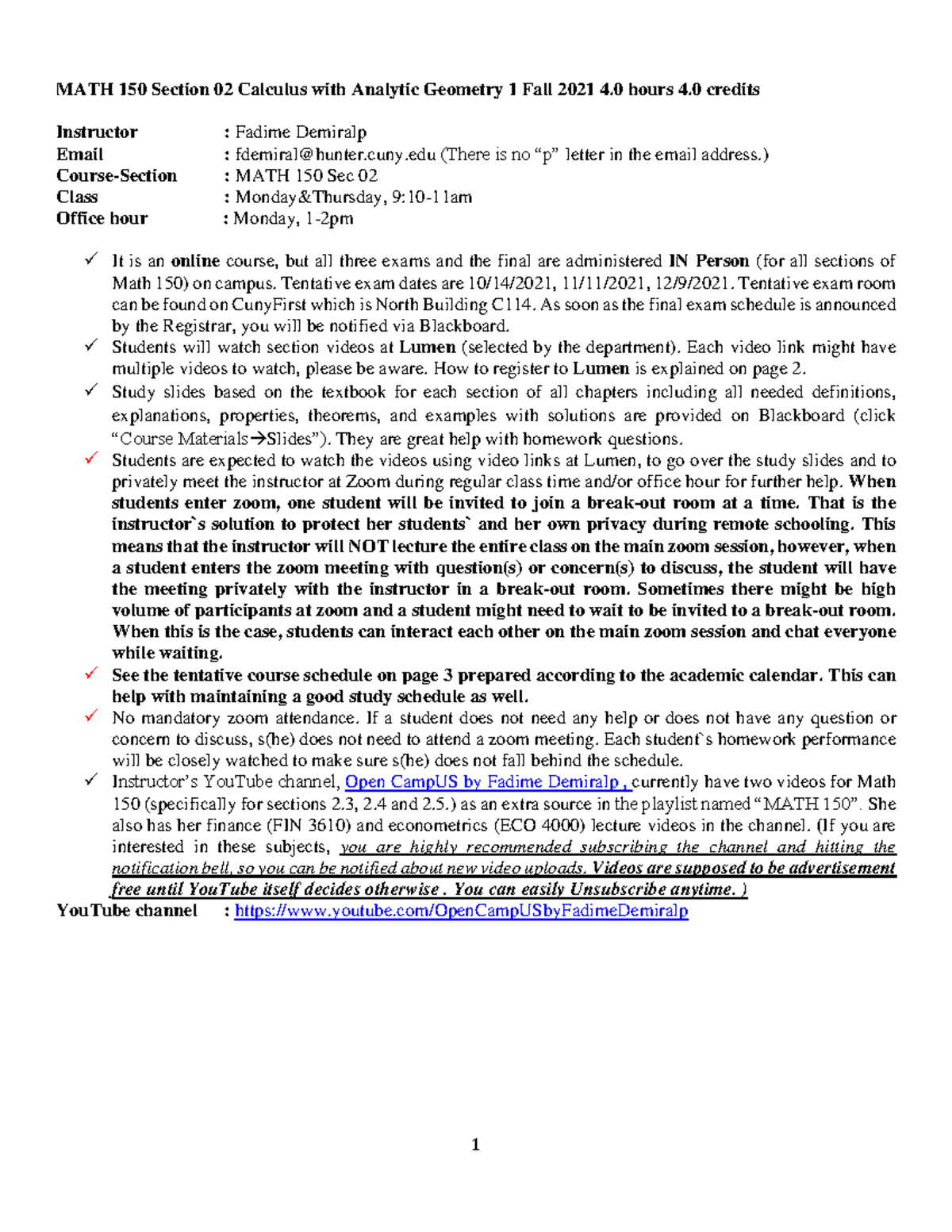 Fall 2021 MATH 150 Sec 02 Syllabus Aug 24 - MATH 150 Section 02 ...