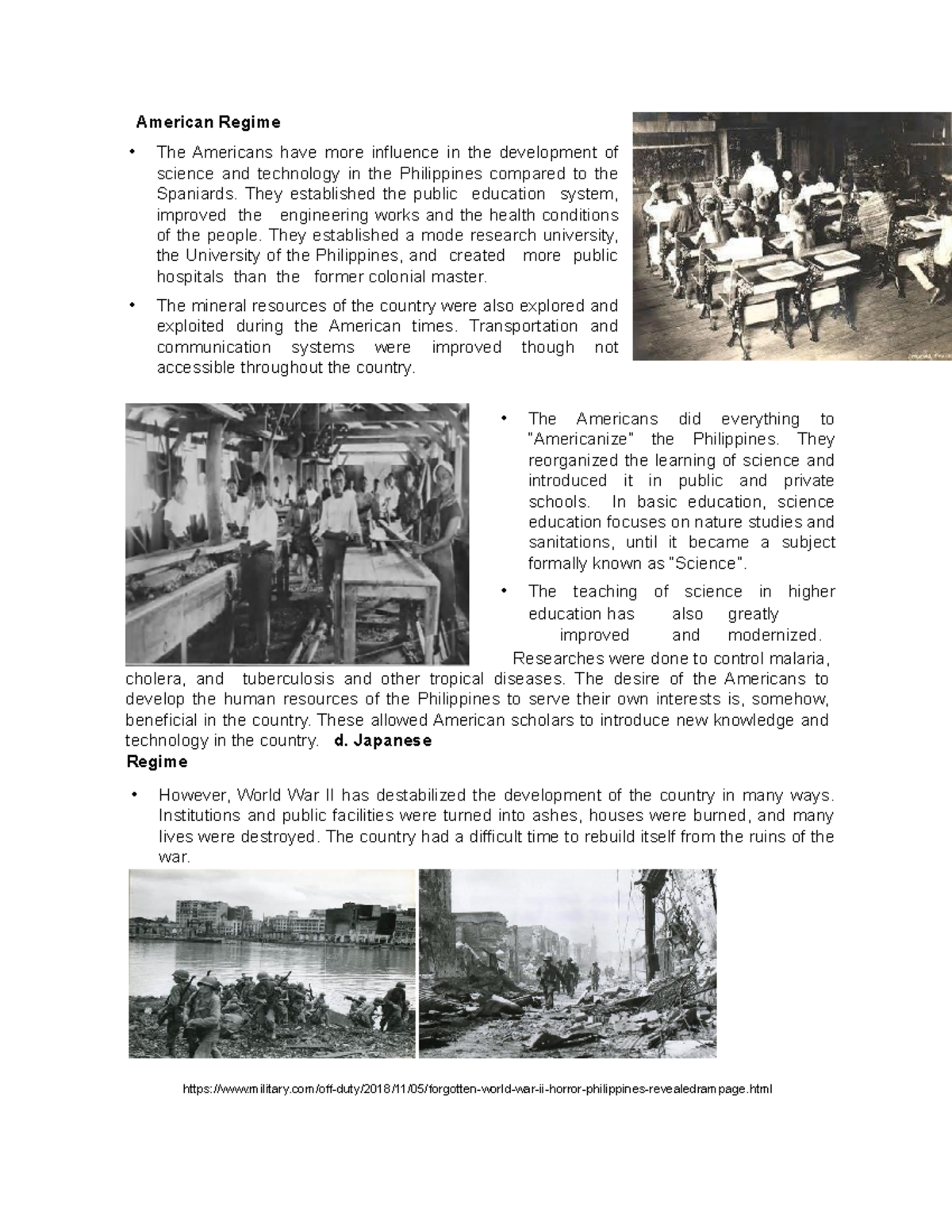 IM-7 Science, Technology And Society - American Regime • The Americans ...