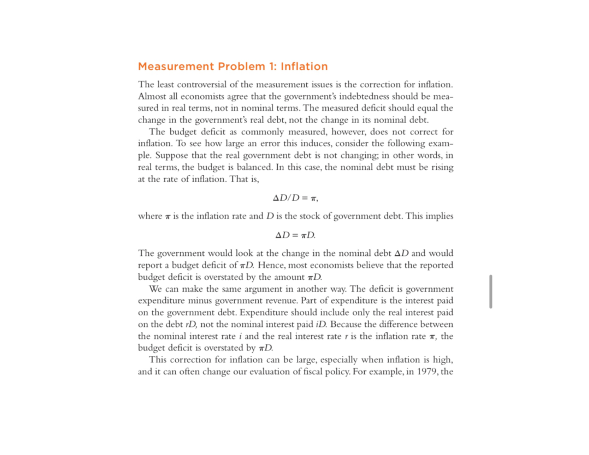 Measurement problems - MACRO ECONOMICS - Studocu