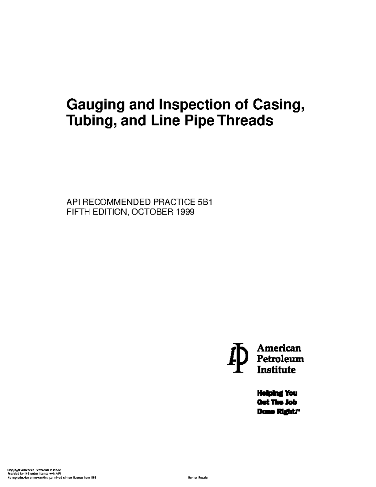 API 5B1- Pharos University in Alexandria - Gauging and Inspection of ...