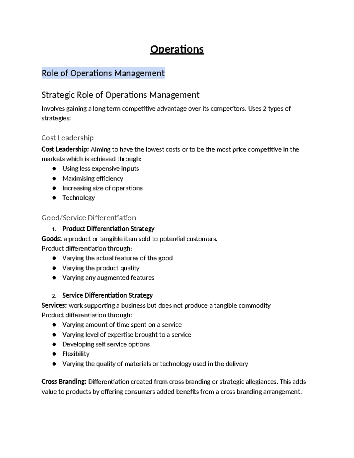 Operations Management Overview: Strategies & Processes - Operations ...