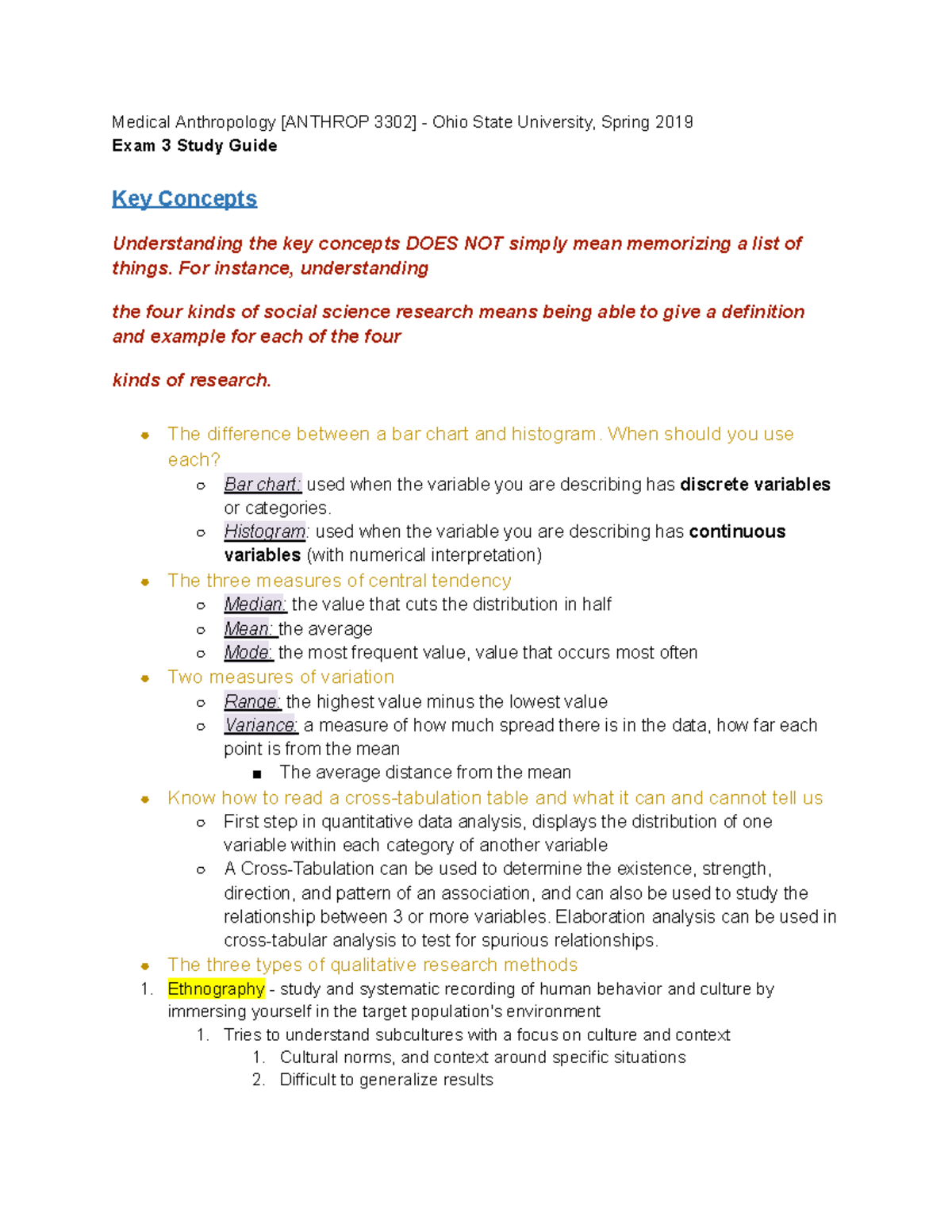 Medanthrop.Exam 3 Study Guide - Medical Anthropology [ANTHROP 3302 ...