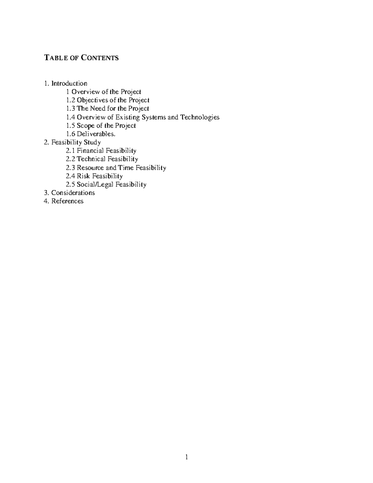 Feasibilitystudy-reference - TABLE OF CONTENTS Introduction 1 Overview ...