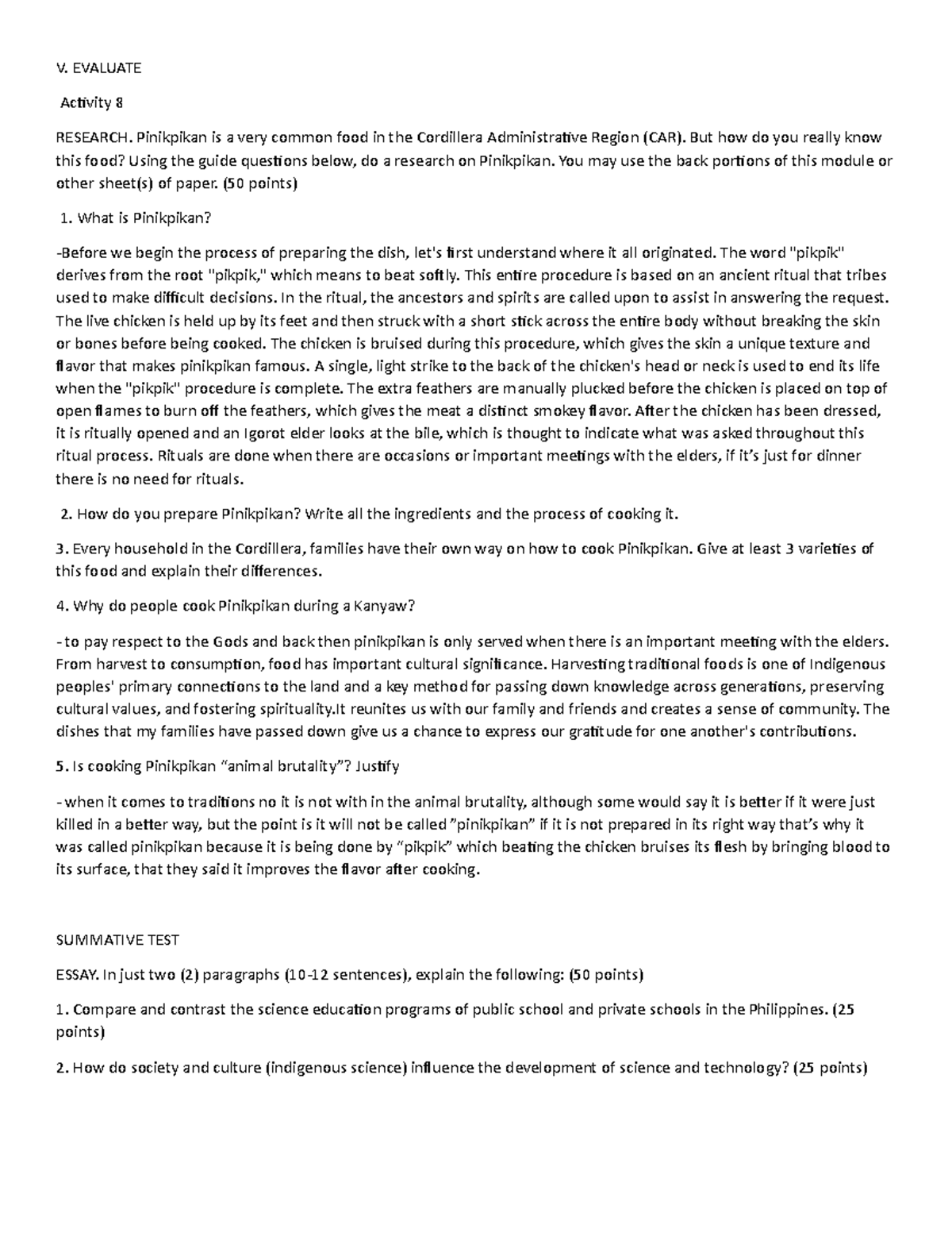 MOD1 - keri boom boom mo yan - V. EVALUATE Activity 8 RESEARCH ...