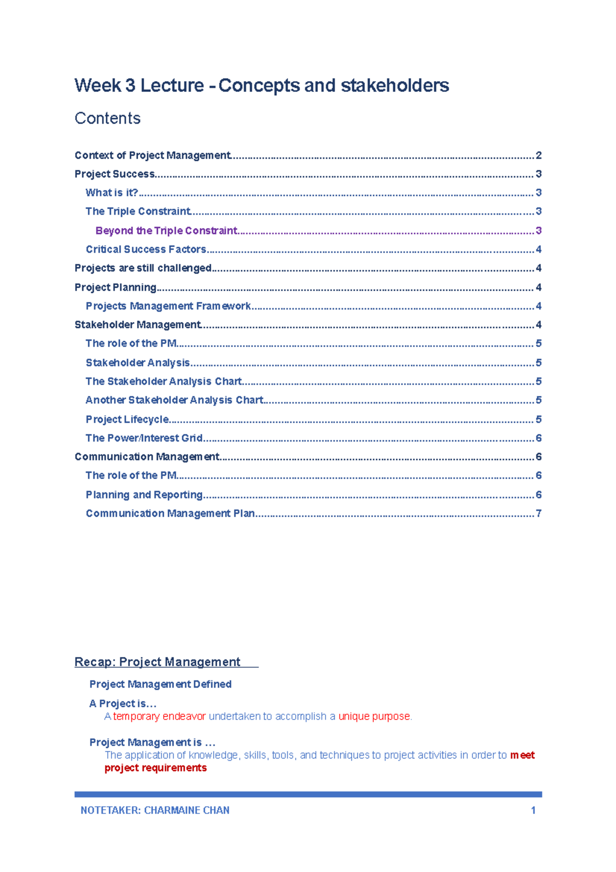Week 3 Lec - 31272 Project Management and the Professional - 21 Aug 2023 - Week 3 Lecture ...