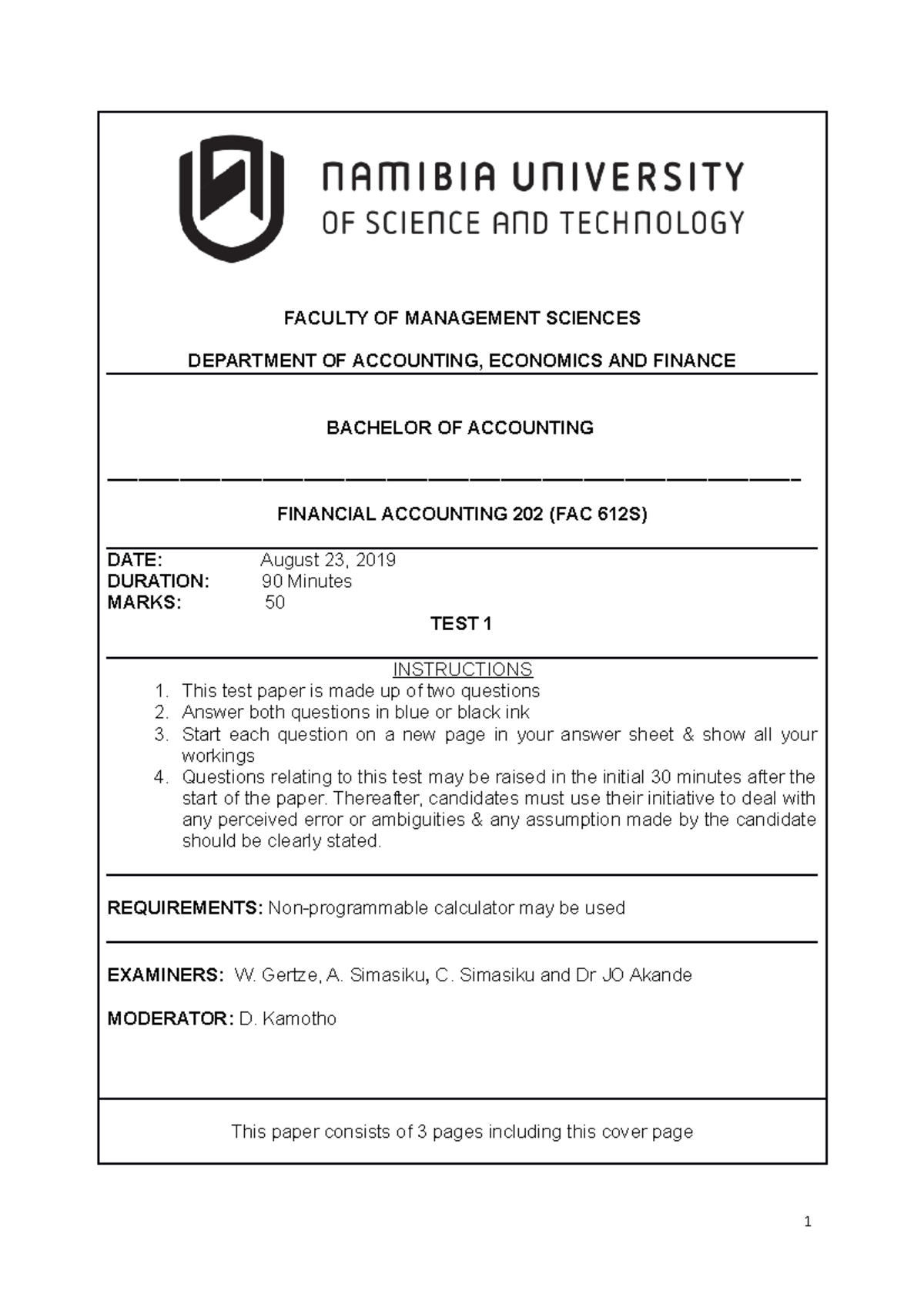 T1 FAC 202 revised - helpful - FACULTY OF MANAGEMENT SCIENCES DEPARTMENT OF ACCOUNTING ...