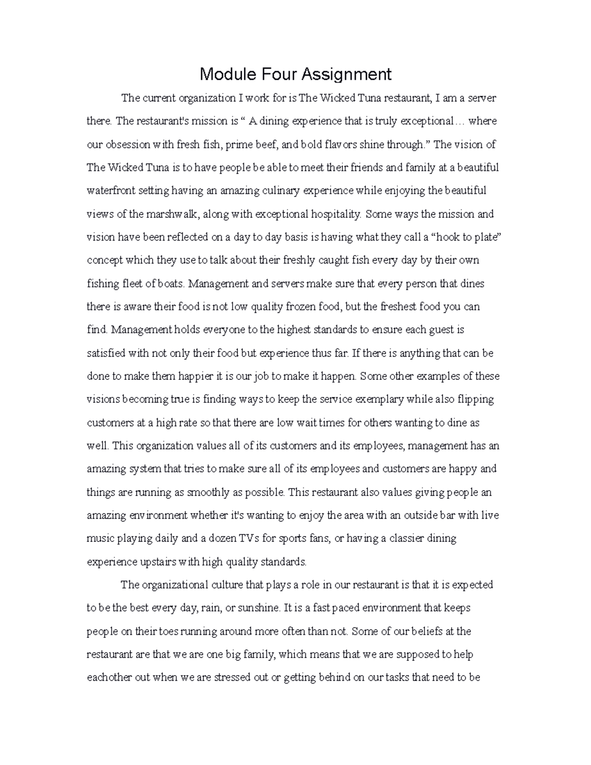 Business 210 Module 4 journal competed - Module Four Assignment The ...