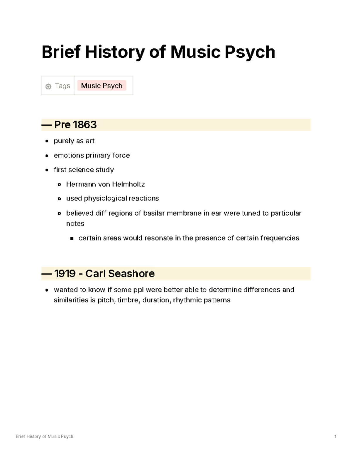 Brief History of Music Psych - Studocu