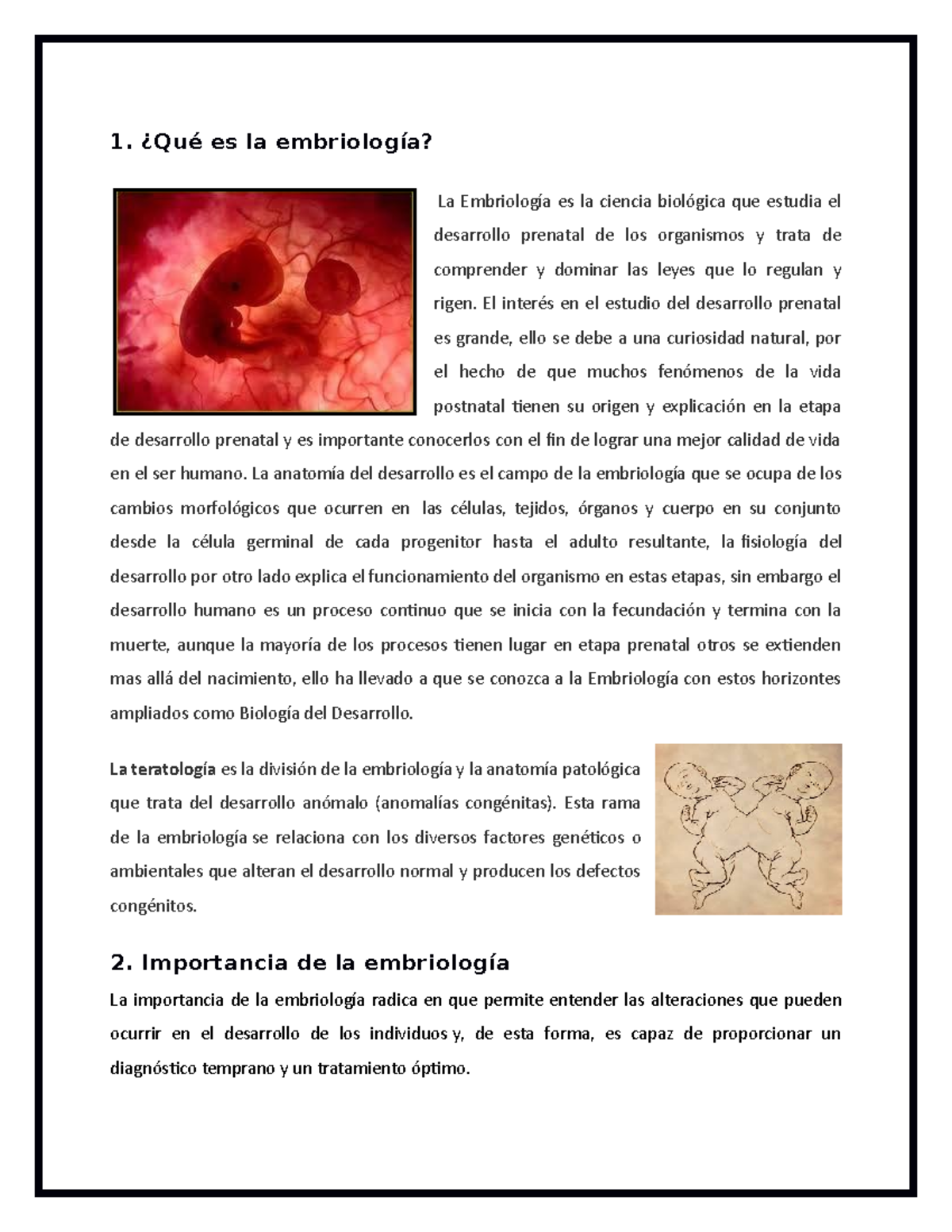 Generalidades e historia Embriologia - 1. ¿Qué es la embriología? - Studocu