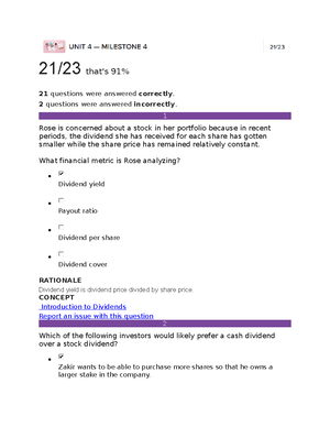 Milestone Unit 4 This One Counts - 22/23 that's 96% RETAKE 22 questions ...