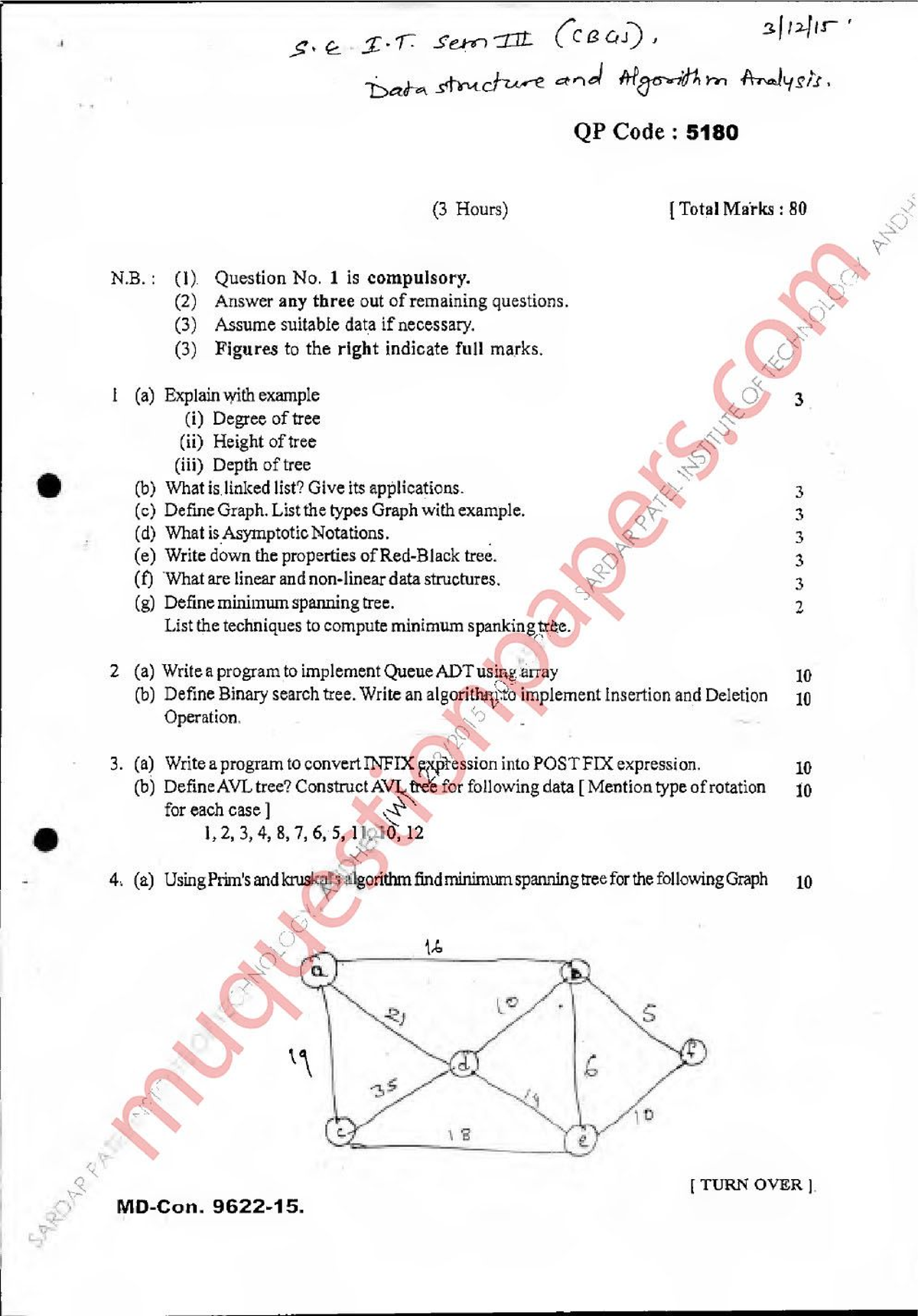 SE-IT SEM3 DSAA DEC15 - Chemistry - Studocu