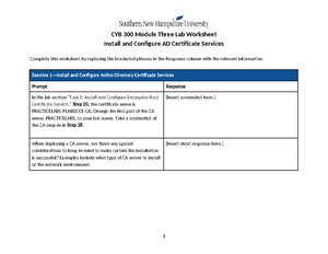 CYB 300 Milestone Two Checklist - CA Server Root Certificate ...
