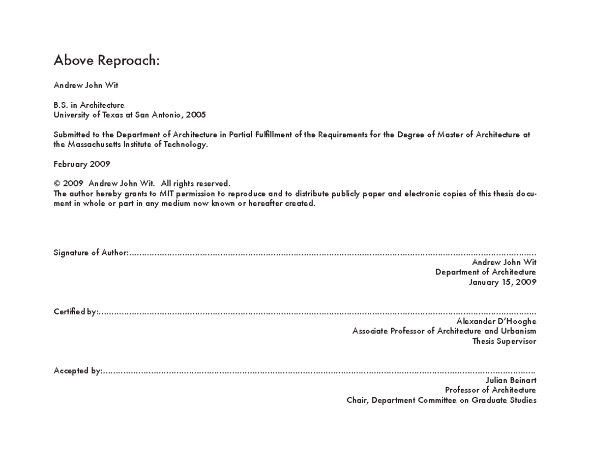 Above Reproach - kjkkkkkkkkkkkkkk - Above Reproach: Andrew John Wit B ...