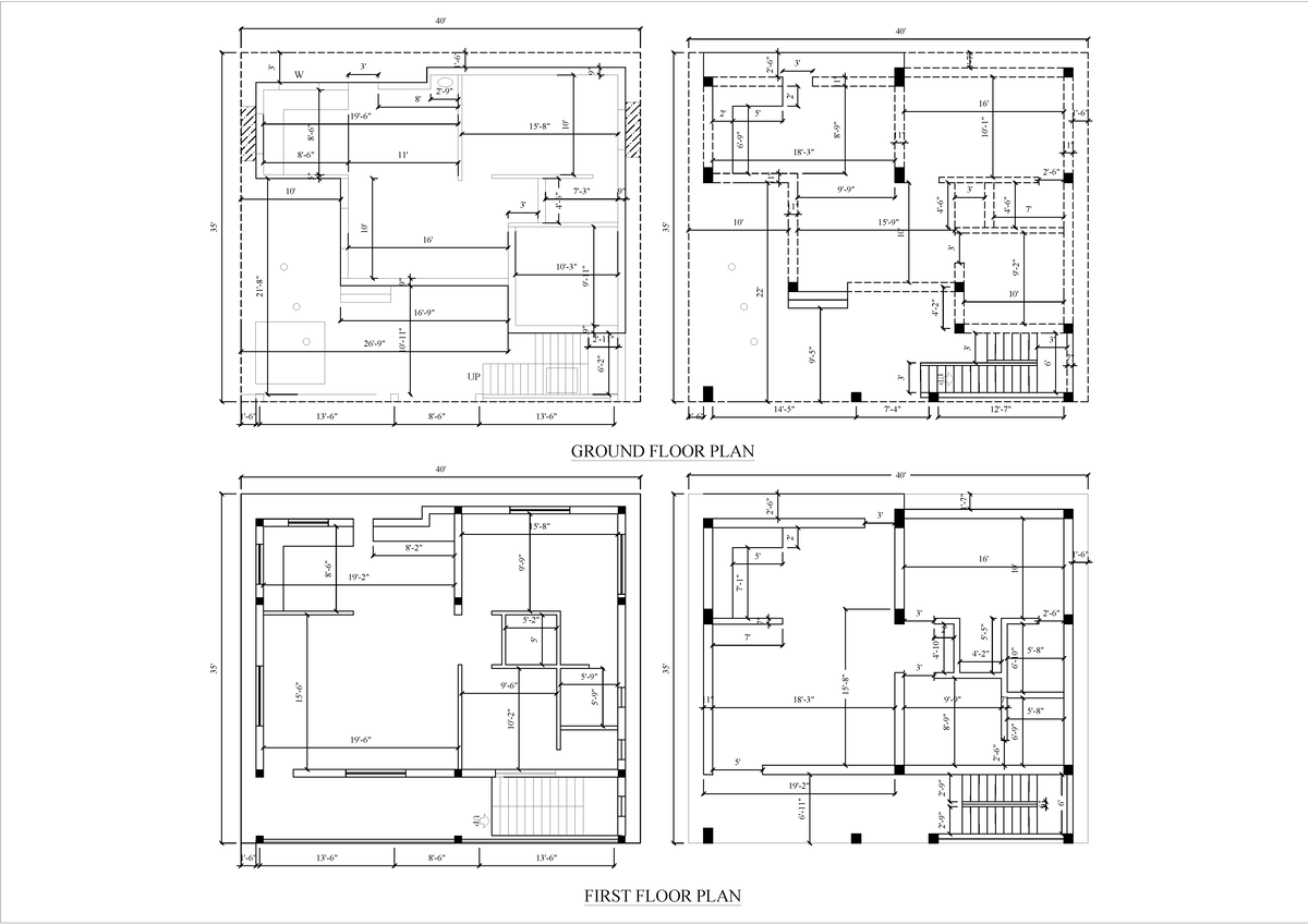 Paramesh-Terrace Floor Plan ( Option-4) - GROUND FLOOR PLAN W UP 8'-6" 15'-8" 10' 10' 16' - Studocu