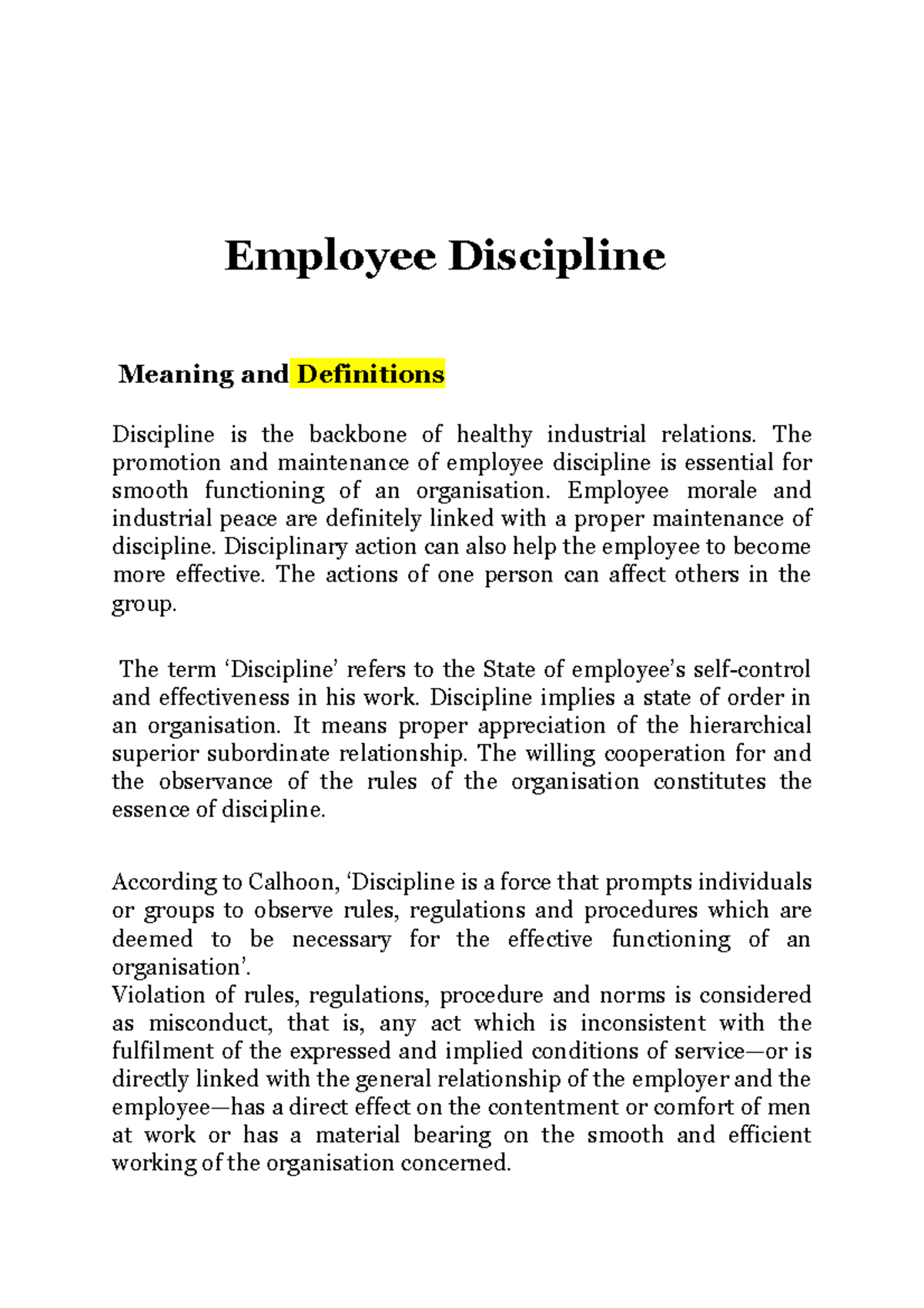Discipline 1 - Complete textbook for the study of human resources ...