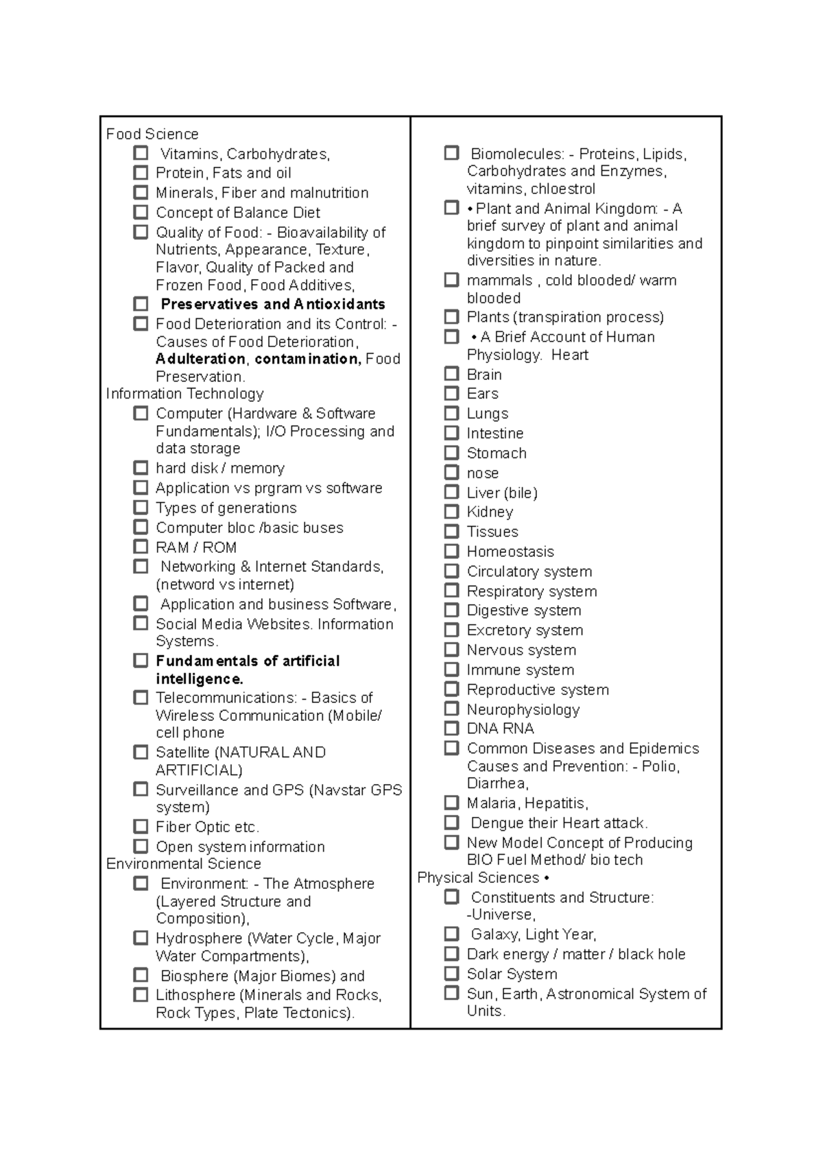 Gsa 100 days - Food Science Vitamins, Carbohydrates, Protein, Fats and ...