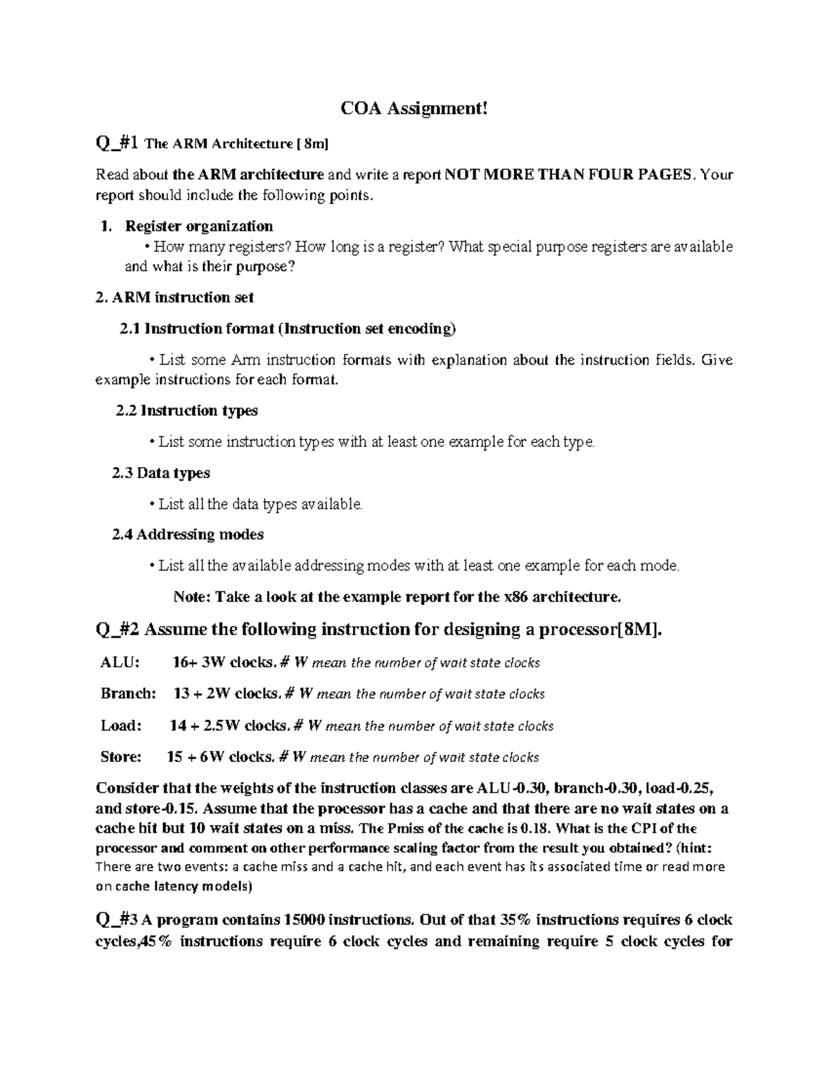 COA Assignment - Introduction to microcontroller and interface - COA ...