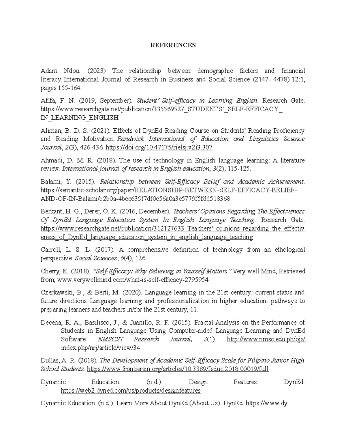 Thesis-Referrences - Reference for research - REFERENCES Adam Ndou ...