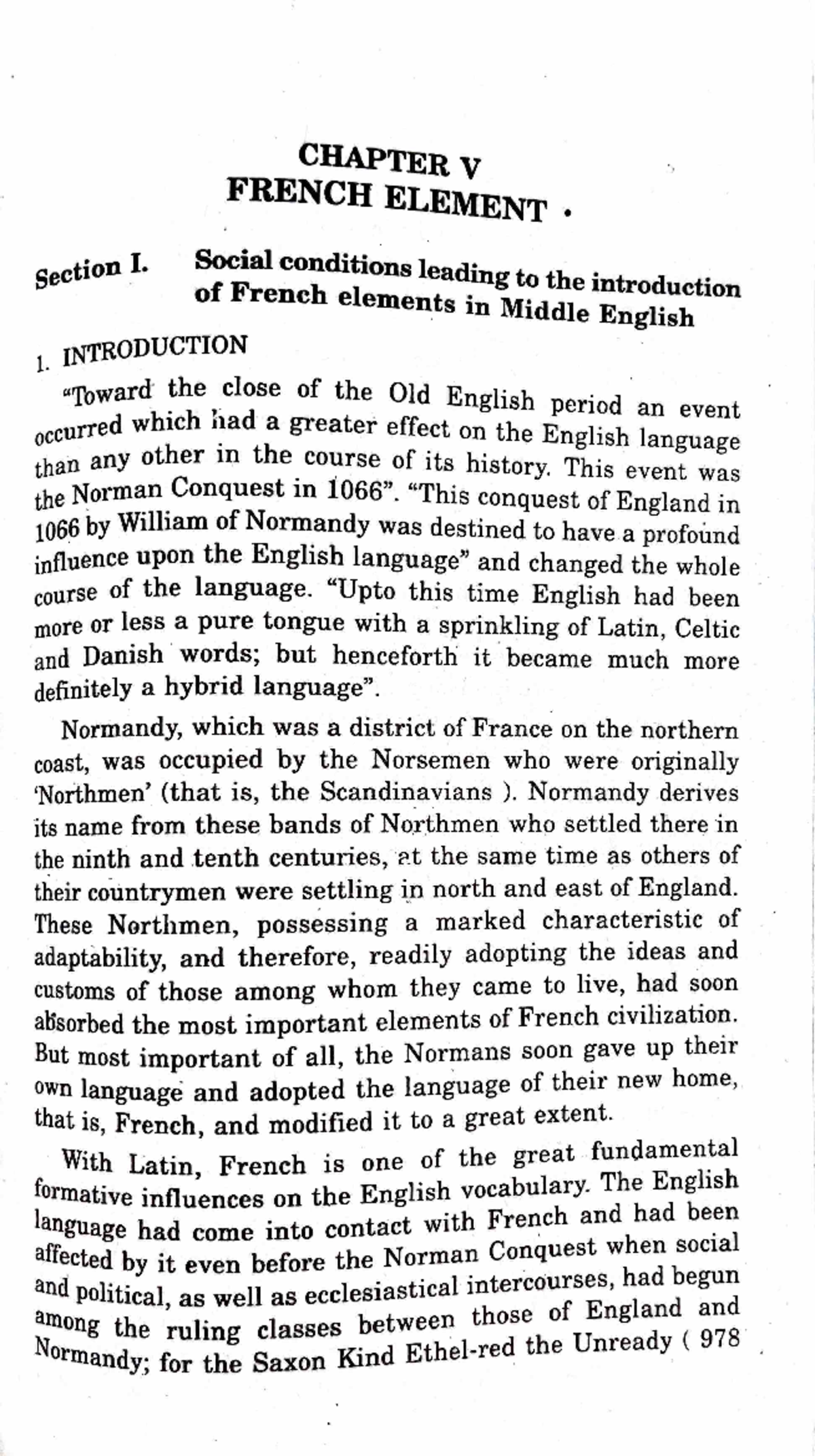 french influence on the evolution of the english language - CHAPTER V ...