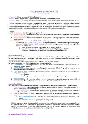 IST. DI Diritto Romano - ISTITUZIONI DI DIRITTO ROMANO Il diritto ...