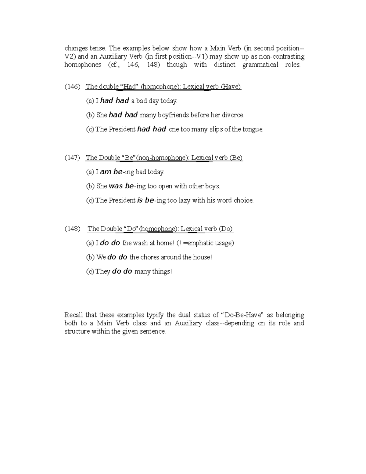 LIN2430- Grammaire AVC DE L' Anglais PART22 - changes tense. The ...