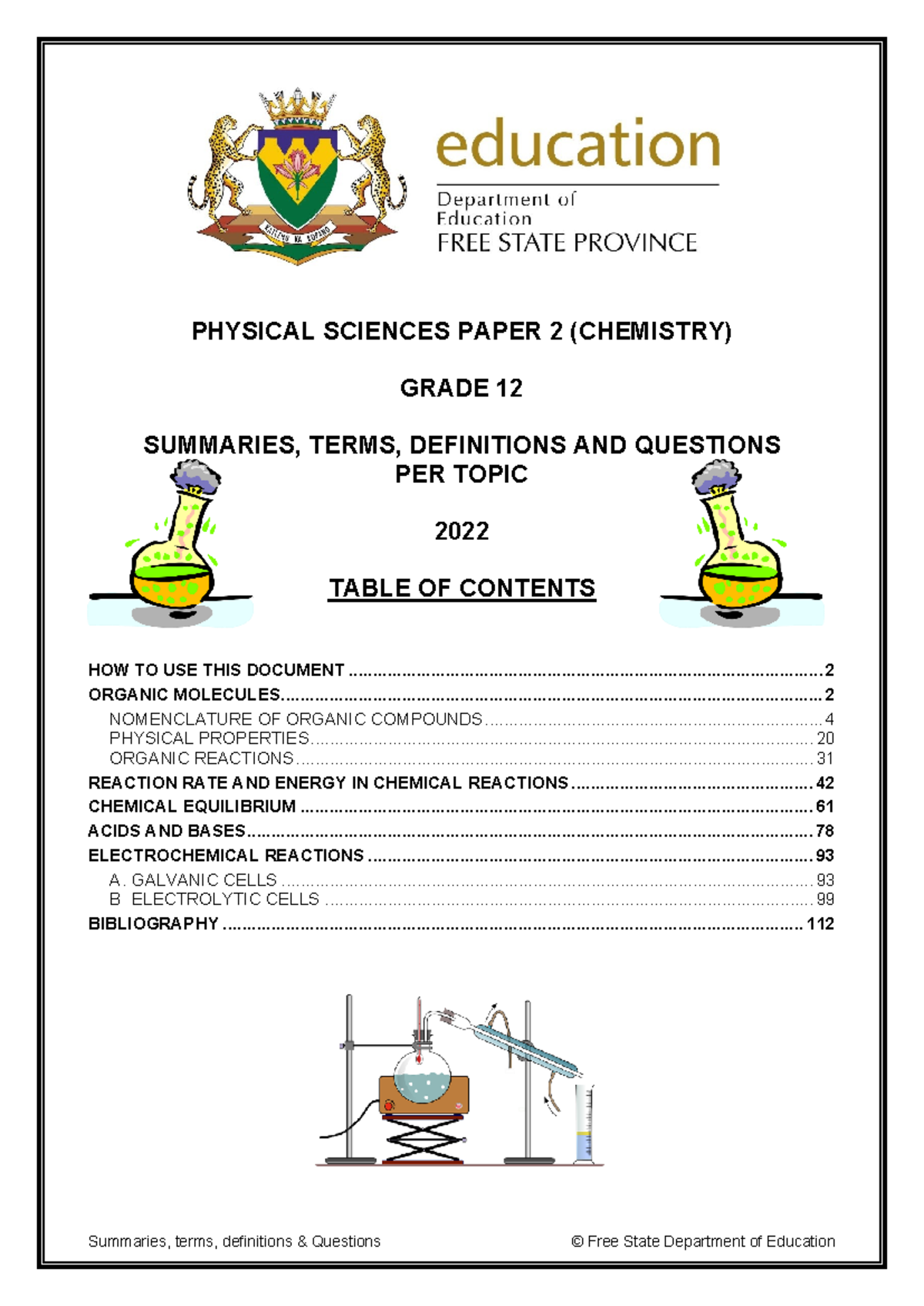 FS 2022 P2 PHY Science T&D Q&MG - PHYSICAL SCIENCES PAPER 2 (CHEMISTRY ...