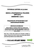 BPT1501 - Unisa - Being a proffersional teacher - Studocu
