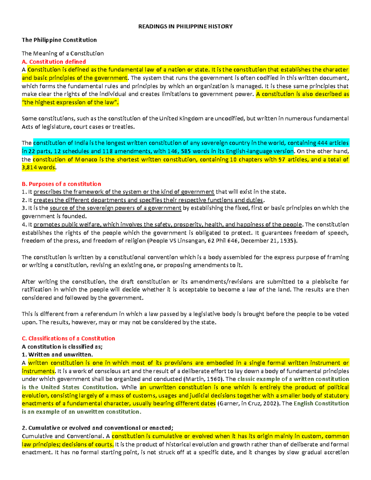 Rph-reviewer - reviewer - READINGS IN PHILIPPINE HISTORY The Philippine ...
