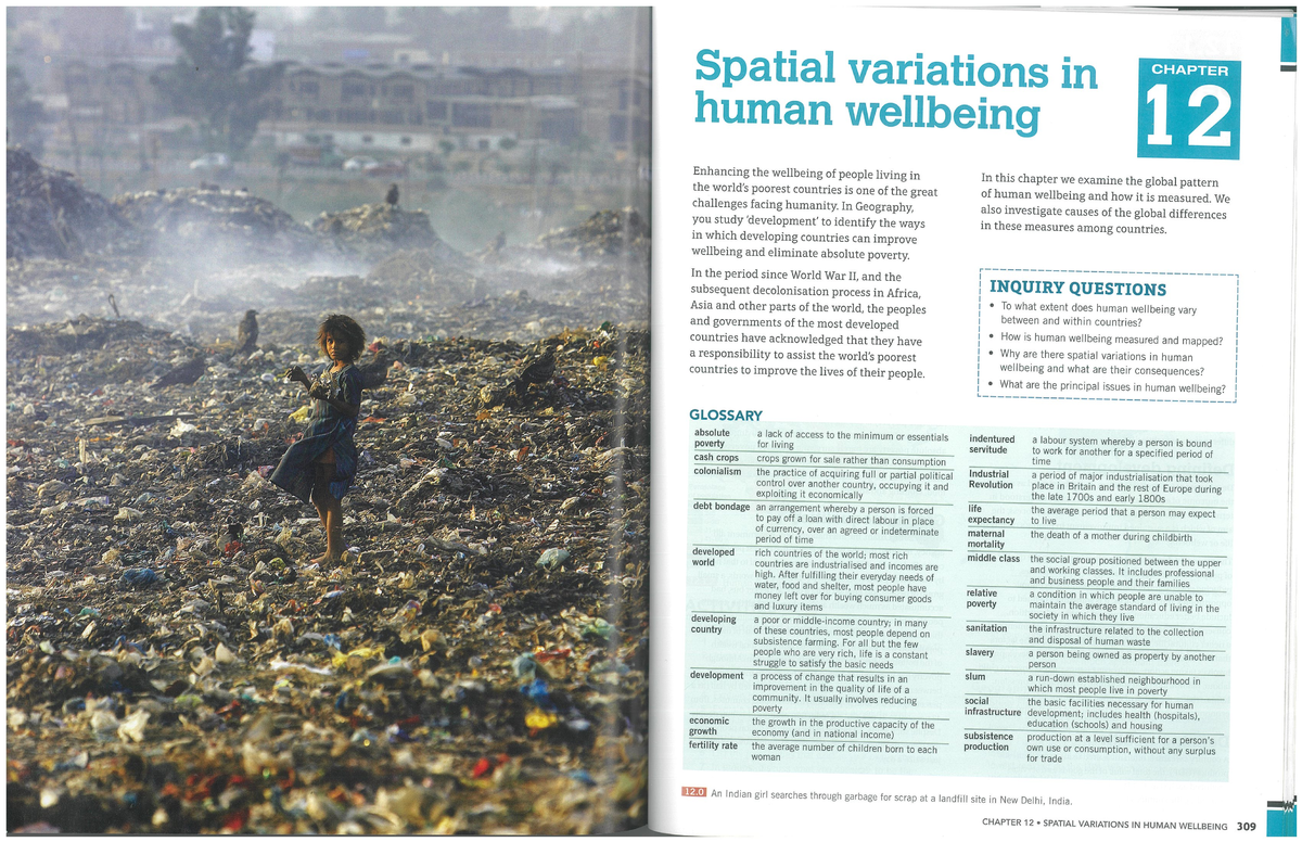 Human Wellbeing Textbook Chapter - Spatial variations in CHAPTER human ...