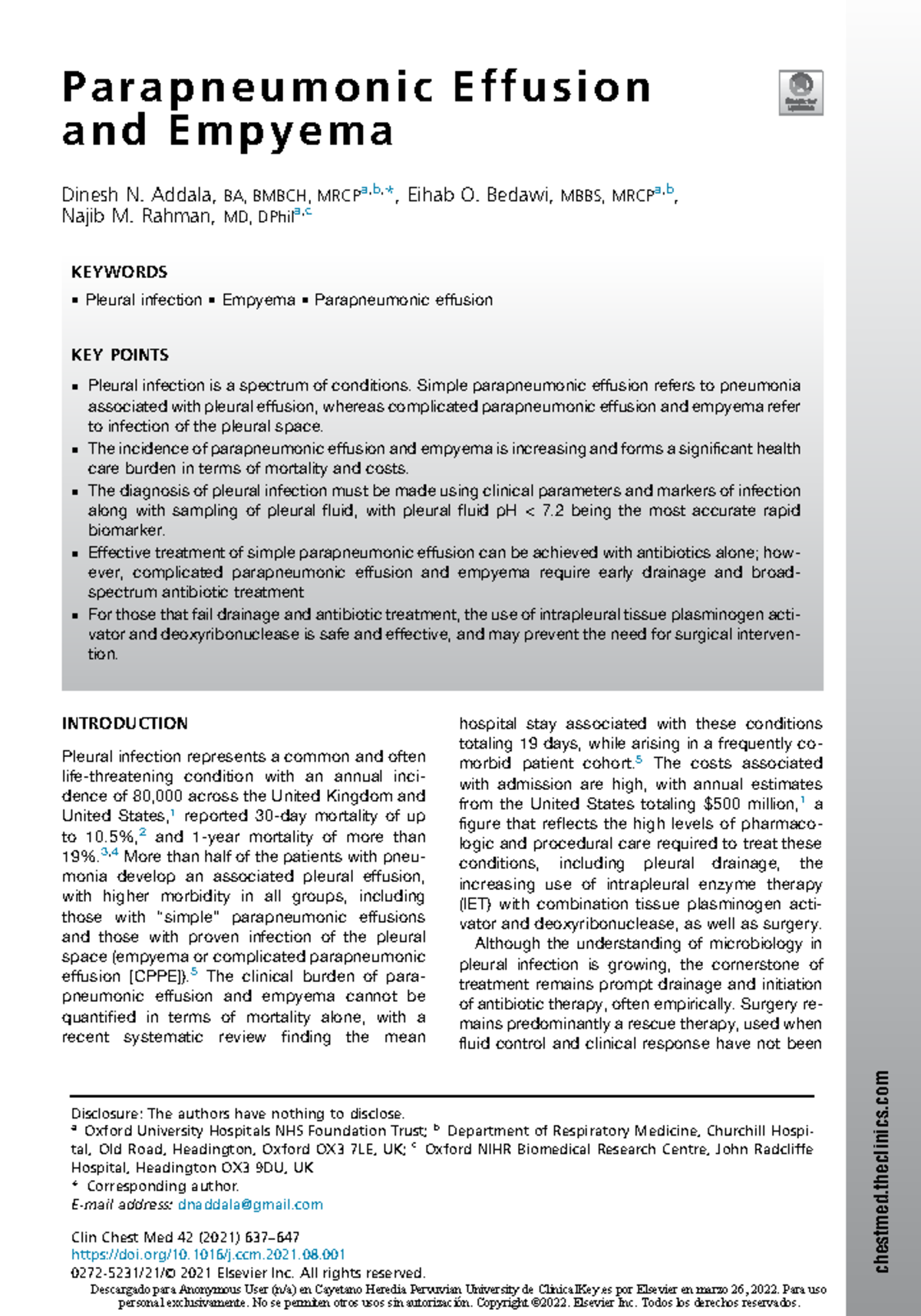 Parapneumonic Effusion and Empyema - P a r a p n e u m o n i c E ffu s ...