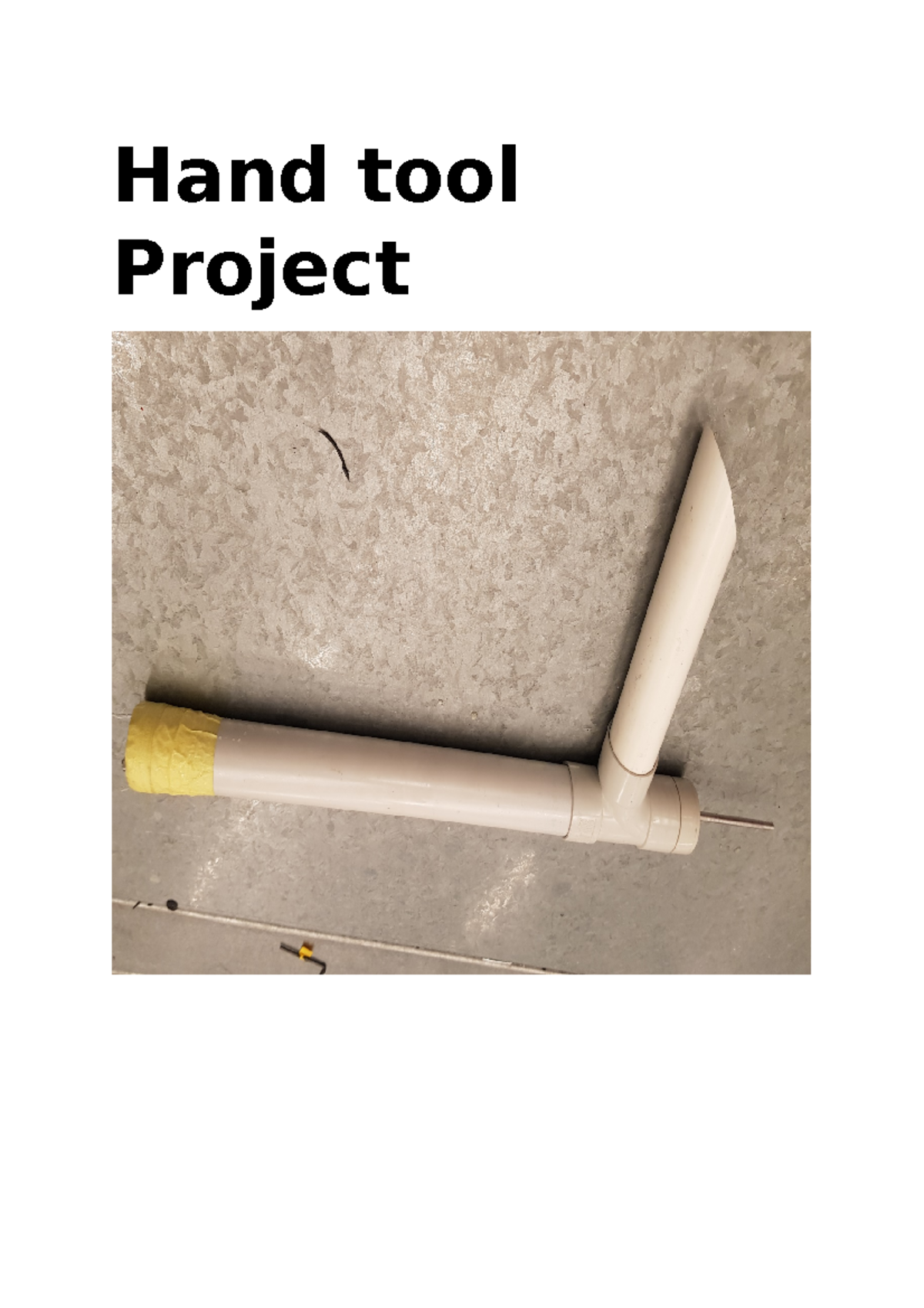 Hand tool report - Hand Project tool Introduction Hand pump is a pump ...