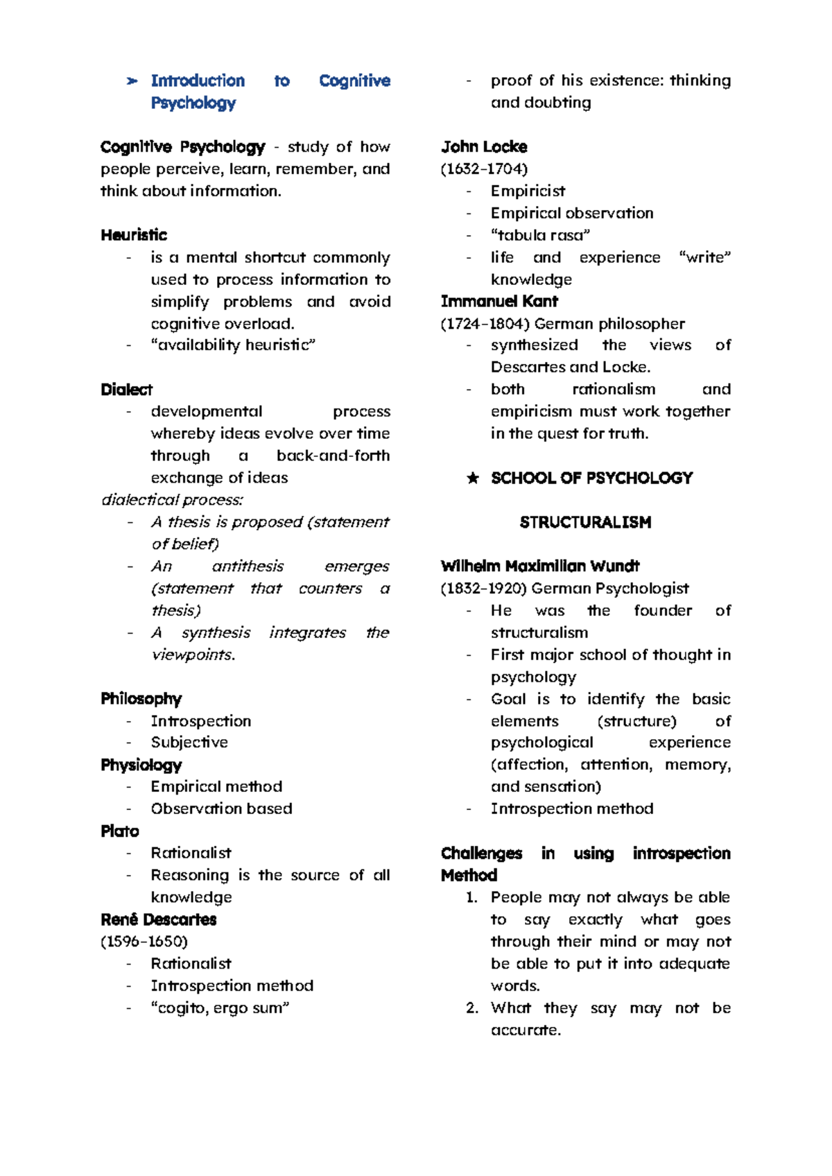 Cog Psy-Reviewer - Reviewer for Cognitive psychology - Introduction to Cognitive Psychology ...