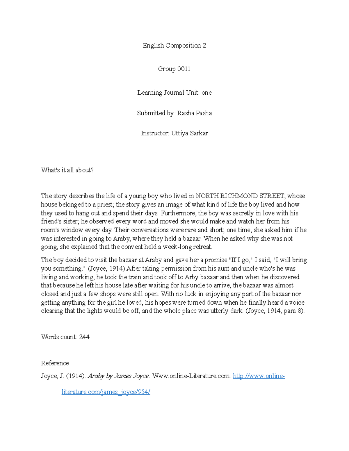 Learning journal Unit 1 - English Composition 2 Group 0011 Learning ...