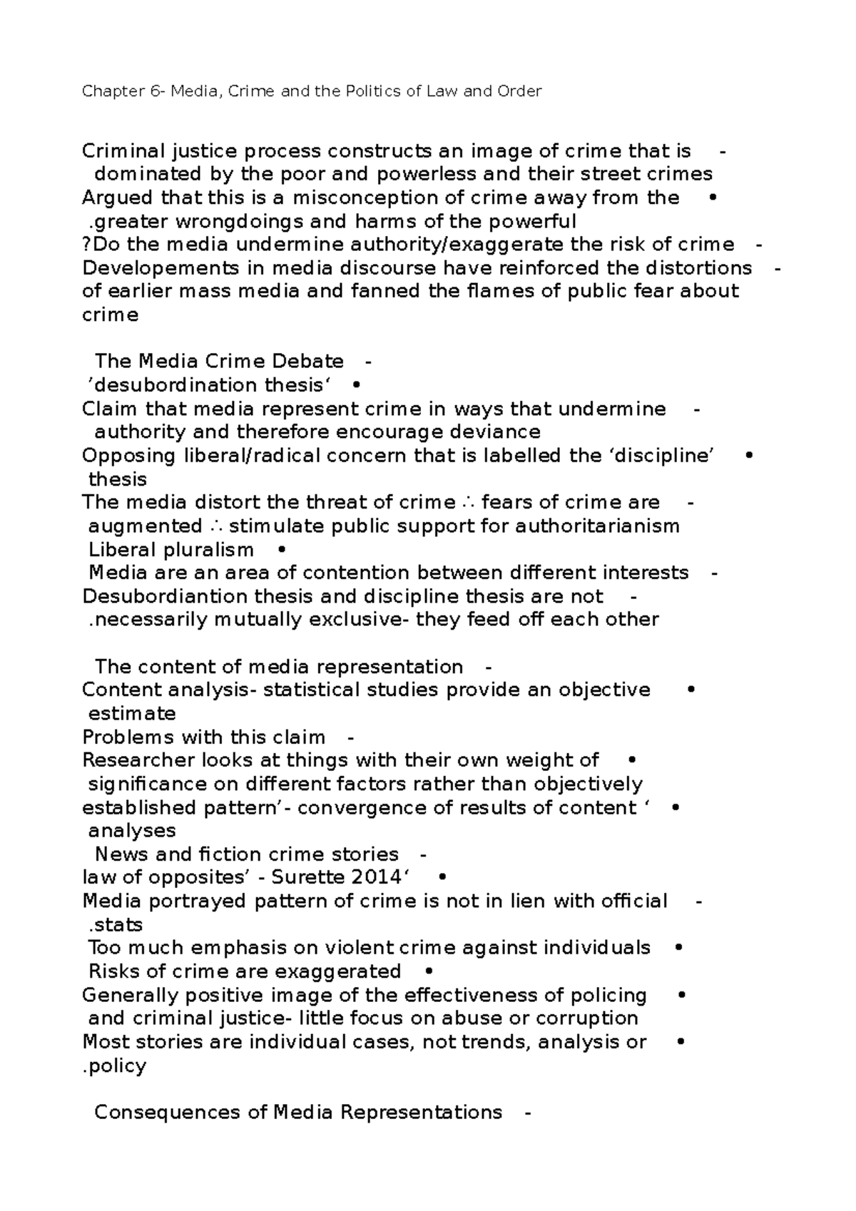 Media Crime and the Politcs of Law and order (S4) - Chapter 6- Media ...