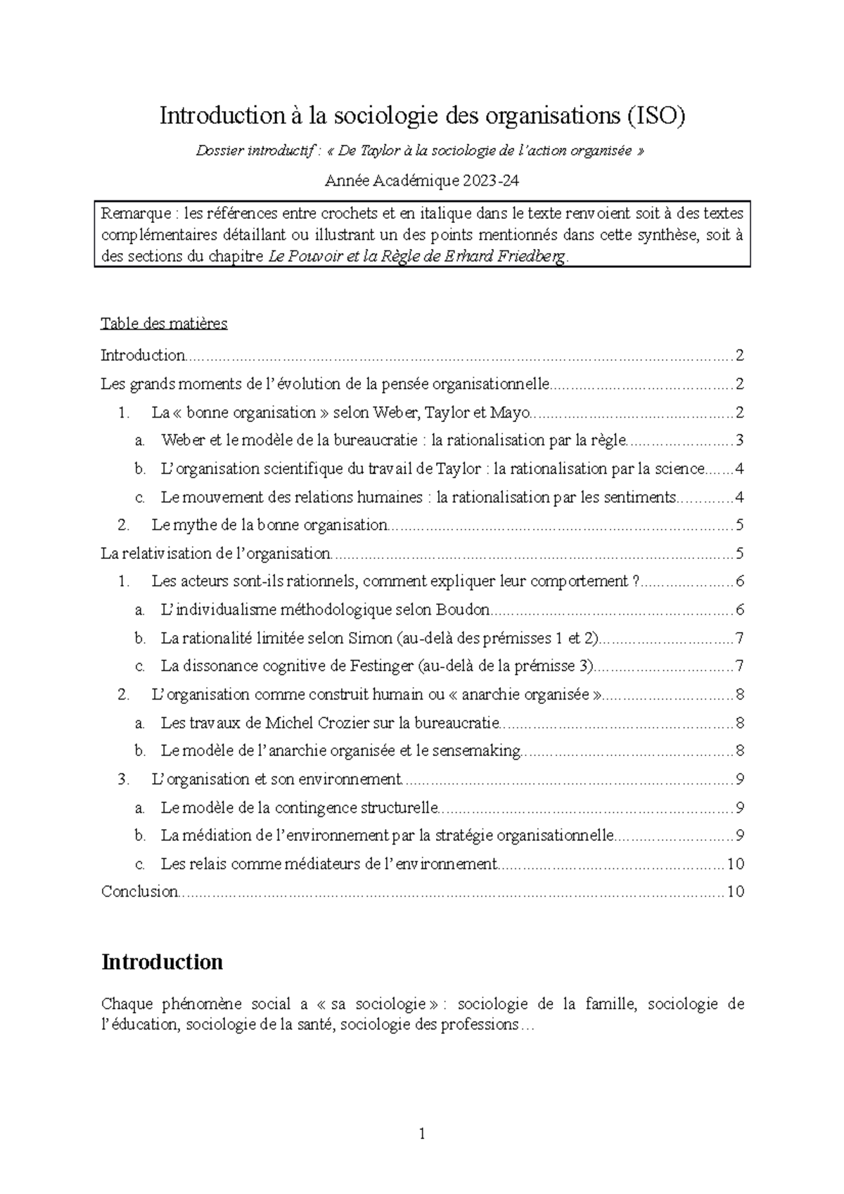 Introduction ISO 2023-24 - Introduction à la sociologie des ...