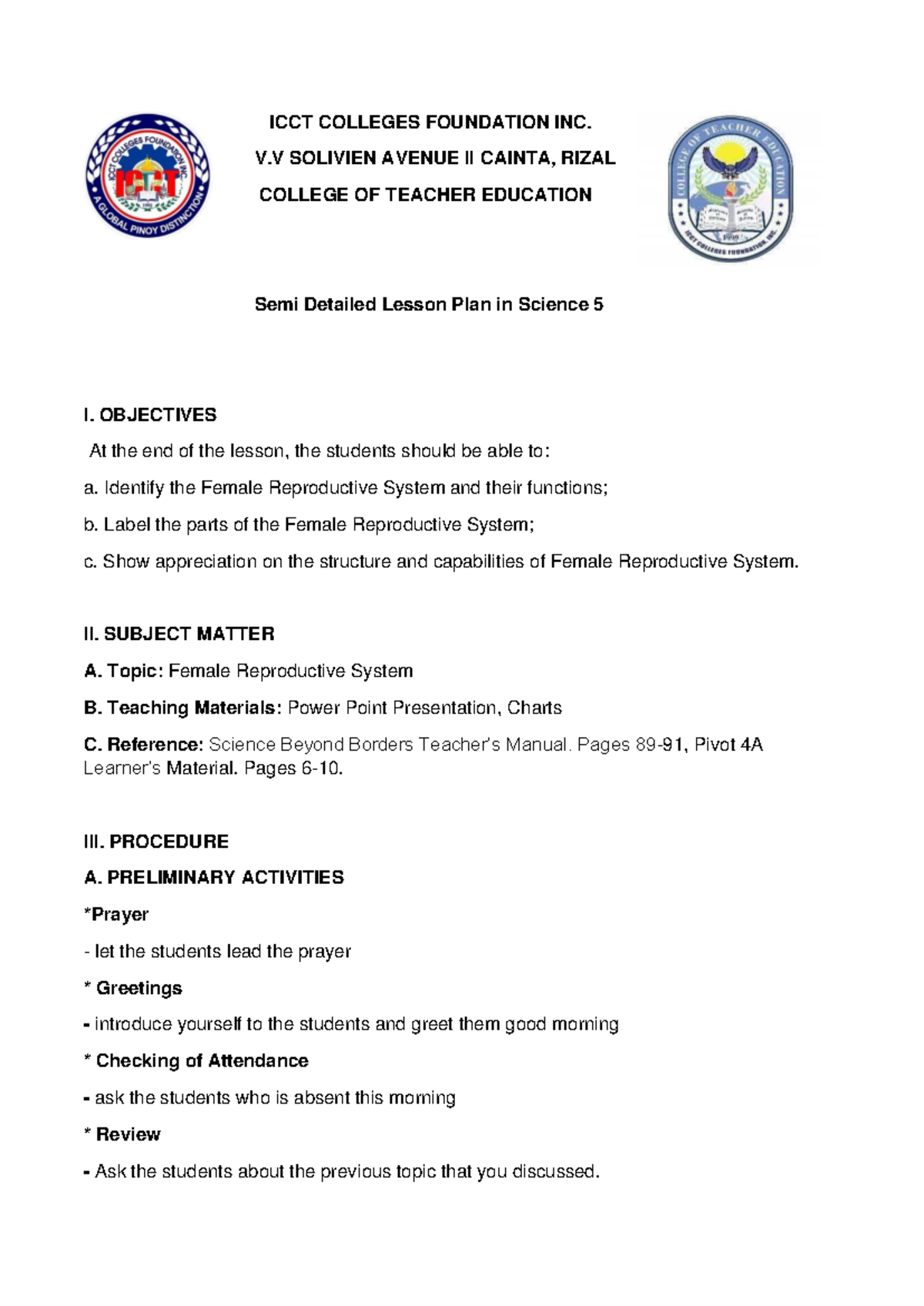 E029 Fanggo, RUTH B - Copy - ICCT COLLEGES FOUNDATION INC. V SOLIVIEN ...