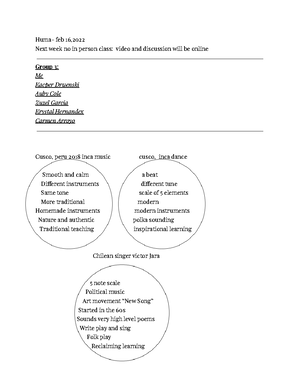 Class notes huma - Huma latin america South america and the life ...