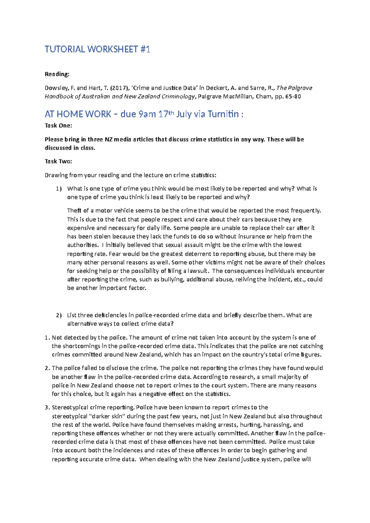 At Home Tutorial Worksheet 1 - Due 9am 17th July - criminology ...