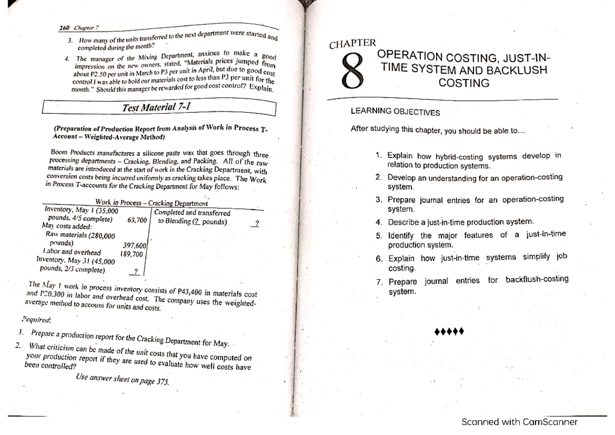 Just in time and Backflushing in Cost Accounting and Control, 2021 2022 ...
