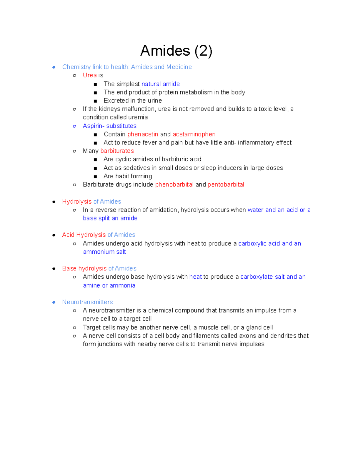 Amides - Chemistry link to health - Amides (2) Chemistry link to health ...