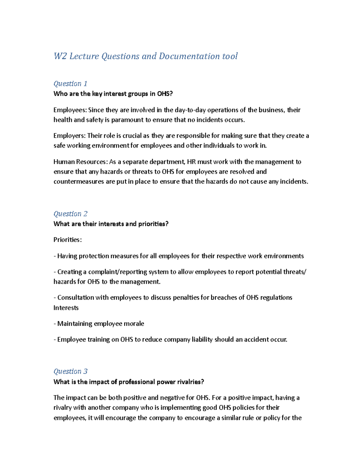 Tutorial Questions - Insurance needs analysis - sample calculation ...